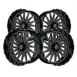 24x12 TIS 547BM Gloss Black Milled Wheel 8x180 (-44mm) - Walmart.com