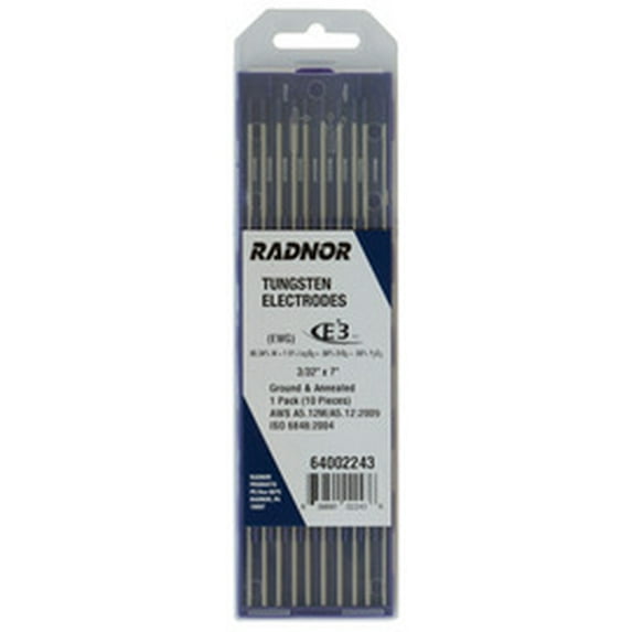 Radnor 2/100 X 7 E3™ Tungsten Electrode Ground, 10/Pack (7 Pack ...