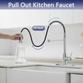 Chrome Kitchen Faucets with Pull Out Sprayer Commercial Spring Sink ...
