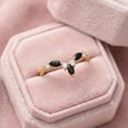 Black Onyx & Diamond Chevron Engagement Ring, Marquise Cut Black ...