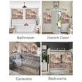 Red Beige Brick Backdrop Old Cement Short Blackout Curtains 45 Inch ...