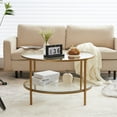 Ktaxon Golden Coffee Table, Modern 30.7" Round Table 2-Layer Display ...