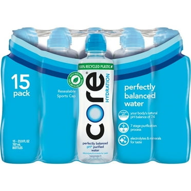 CORE Hydration 7.4 pH Nutrient Enhanced Water, 16.9 Oz (Pack of 24 ...