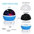 Coolmade Kids Night Light, Moon Star Night Light Rotating Star ...