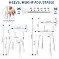 360° Swivel Shower Chair with Backrest – Height Adjustable, Non-Slip ...