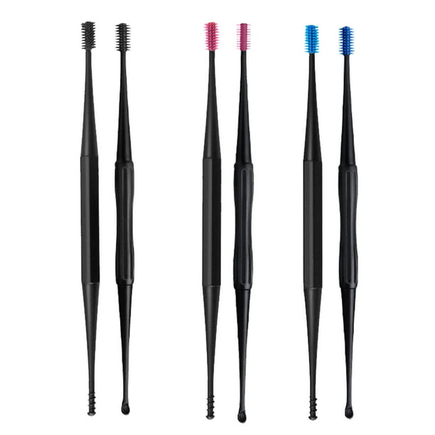 3 Set Silicone Ear Pick Double Head Ear Pick Spiral Ear Cleaning Spoon ...