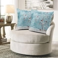 Blue Winter Pillow Covers Christmas Cardinals Tree Snowflake Throw ...