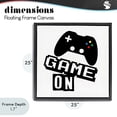 Stupell Industries Playful Game On Black Framed Floater Canvas Wall Art ...