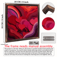 2D Flat, 1pc 8x8inch Heart Shaped Acrylic Decorative Plate, Layered Red ...