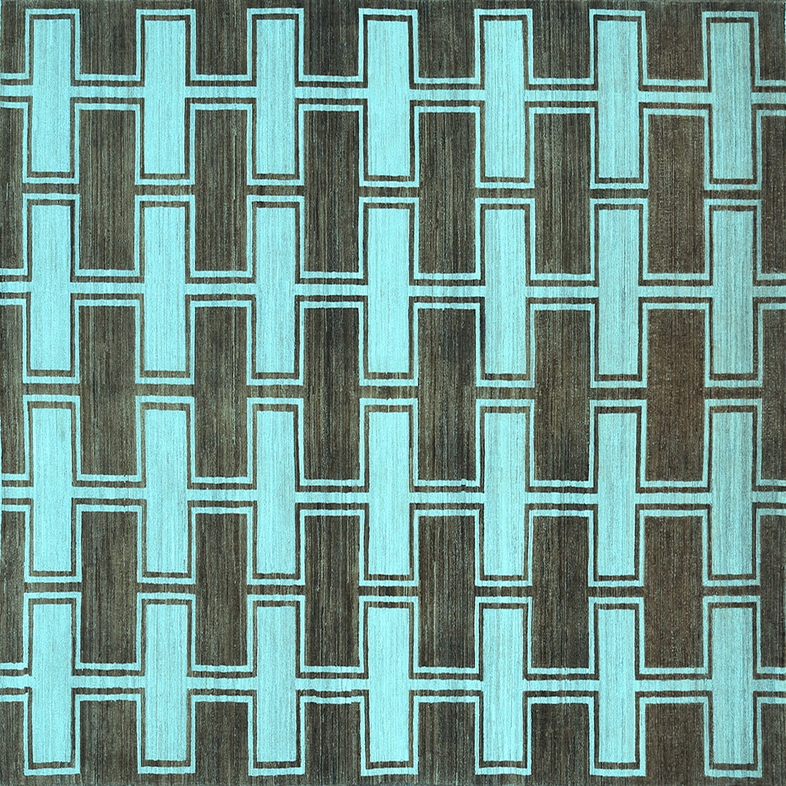Ahgly Company Indoor Square Abstract Light Blue Contemporary Area Rugs ...