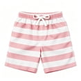 Djtdsds Boys Stripe Swim Trunks 2 in 1 Compression Liner Board Shorts ...
