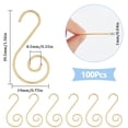 100Pcs Iron S-Hook Clasps S-Shaped Wire Hook for DIY Crafts Hanging ...