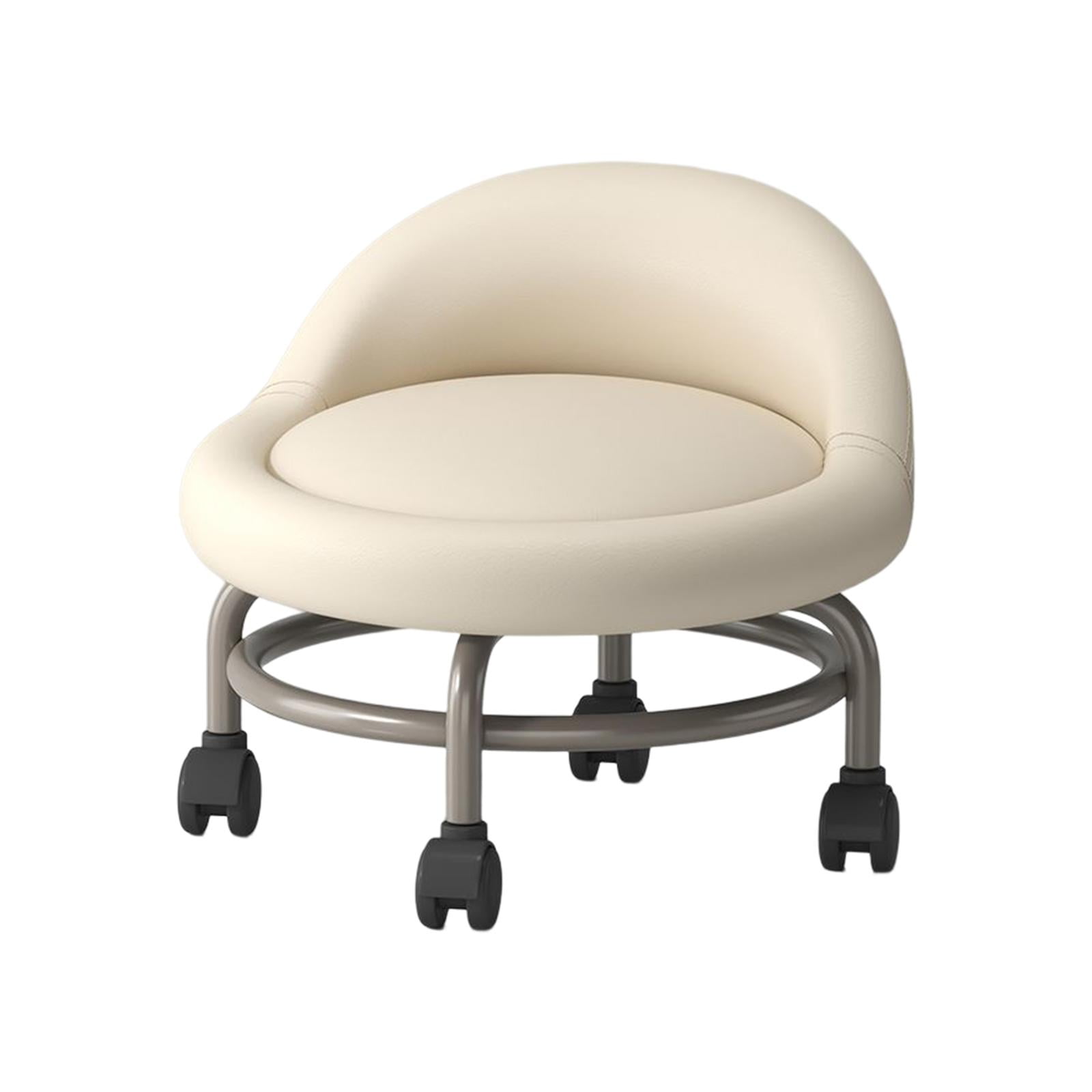 Round Roller Stool with Backrest for Foot Exercises Floor Cleaning and ...