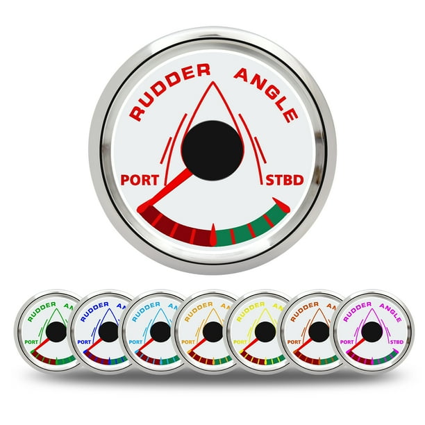 Geloo Rudder Angle Meter Marine Rudder Angle Gauge 8 Color Backlight ...