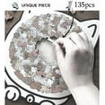 135-Piece Cat Shaped Wooden Jigsaw Puzzle,Morandi Colors with Acrylic ...