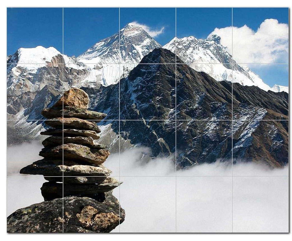 Mountain Ceramic Tile Mural Kitchen Backsplash Bathroom Shower, 401042 ...