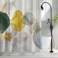 Abstract Ink Shower Curtains for Bathroom, Green Yellow Blue Ink ...