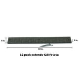 GroundSmart Curb Landscape Edging, 4' Gray Rubber Garden Edging Border ...