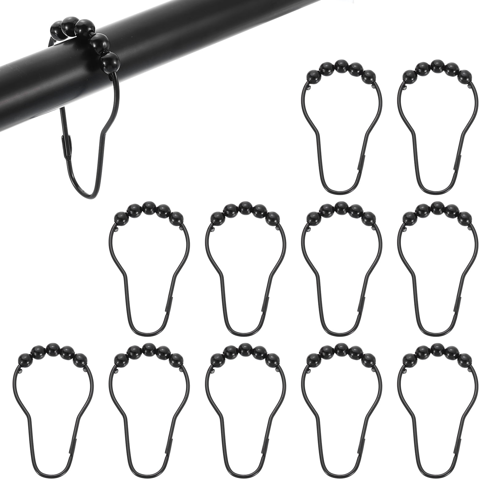 Click here for Uxcell 12pcs Shower Curtain Hooks  Metal Roller Ba... prices