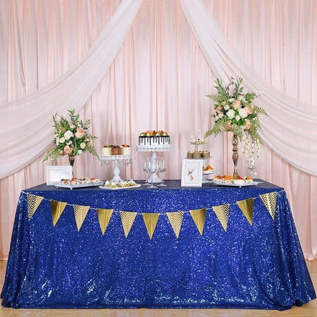 Royal?Blue?Sequin Tablecloth 55x80inch Blue?Tablecloth Glitter Sequin ...