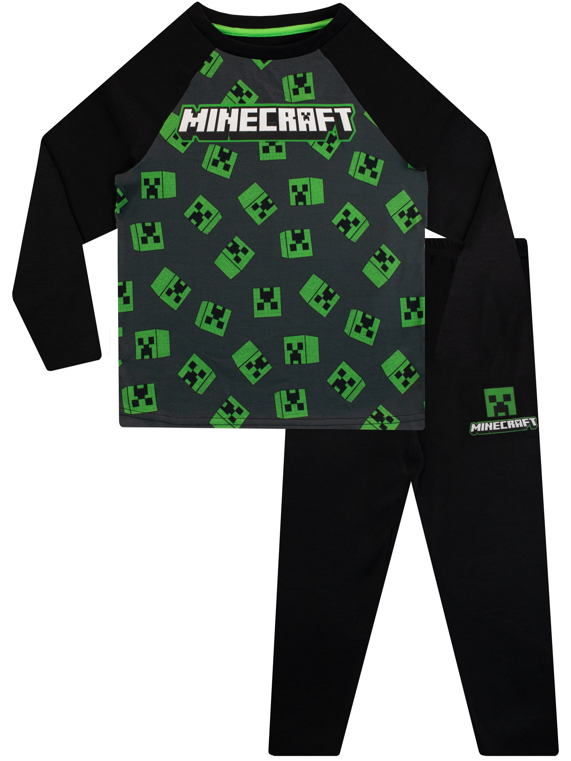 Minecraft Boys Long Sleeve Pajama Set, Kids Sleepwear Sizes 6-14 ...