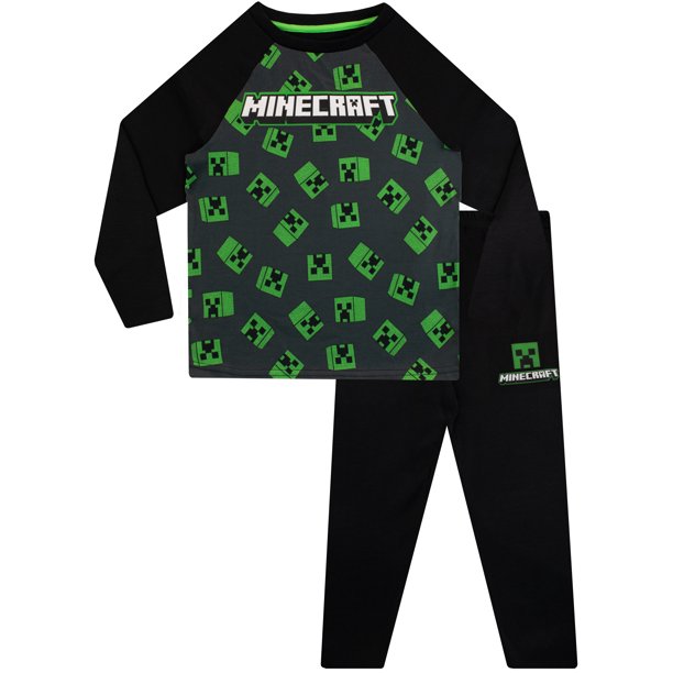 Minecraft Boys Long Sleeve Pajamas Sizes 6-14 - Walmart.com