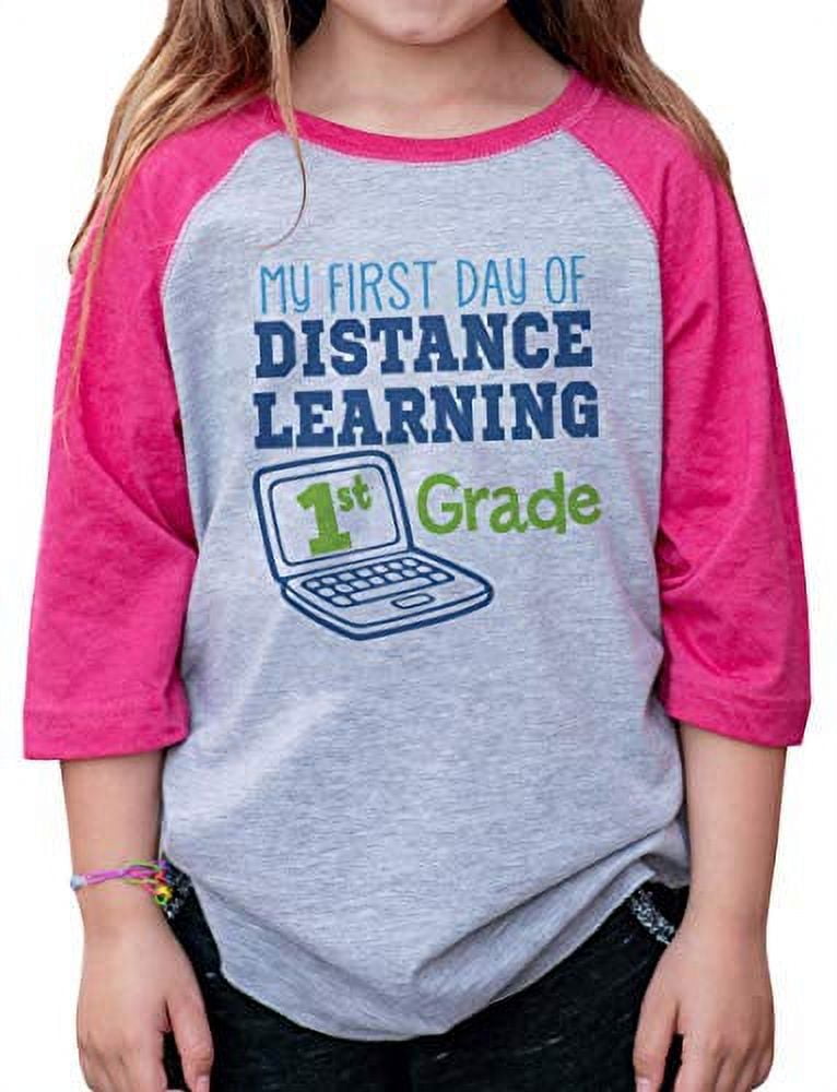 7 ate 9 Apparel Girls Distance Learning 1st Grade Pink Shirt - Walmart.com