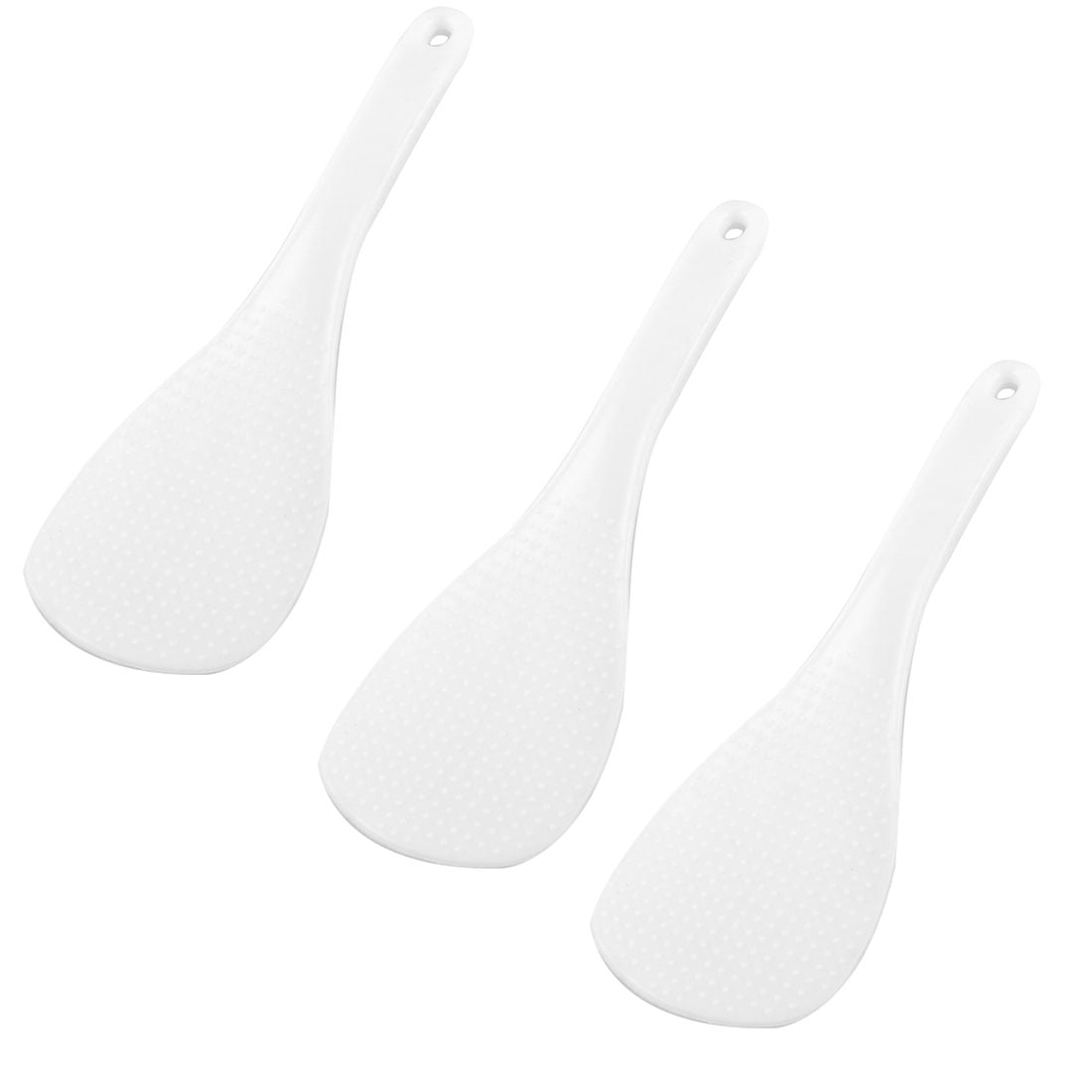 Restaurant Tableware White Plastic Rice Paddle Scoop Spoon Ladle 3 Pcs ...