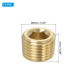 Uxcell 1/8 inch Male PT Pipe Plug Internal Hex Thread Socket Solid ...