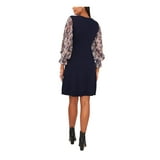 Msk Crew Neck Dress With Patterned Sleeve,Womens - Walmart.com