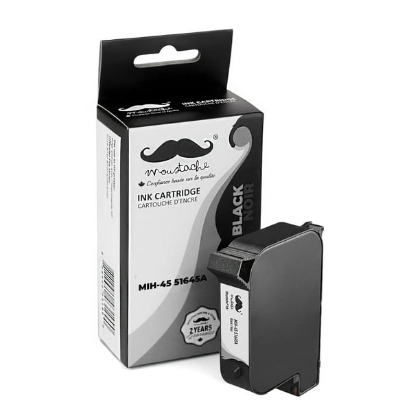 Moustache Remanufactured HP 45 51645A/D Black Ink Cartridge for HP ...