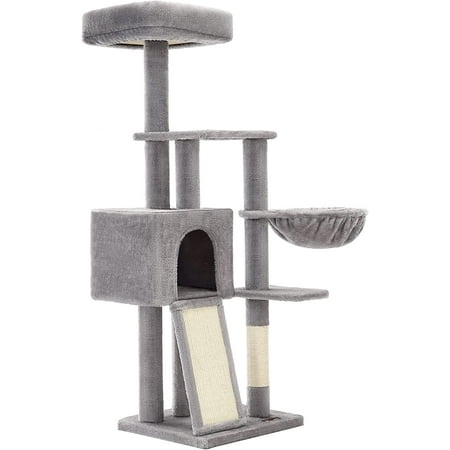 53.1-Inch Cat Tower for Indoor Cats, Multi-Level Cat Condo with ...