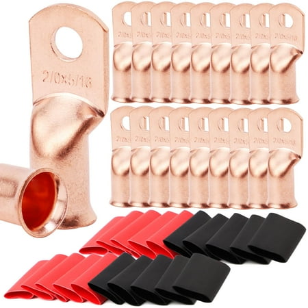 TKDMR 20pcs 20 AWg-516 Battery Lugs,copper Wire Lugs,Heavy Duty Battery ...