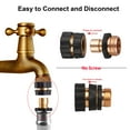 TSV Garden Hose Quick Connect Fittings, 3/4 inch Male + Female ...