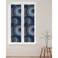 Abstract Nested Rings Window Privacy Film Cool-tone Blue White ...