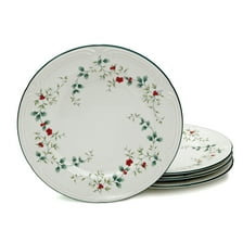Beautiful Modern Dots Set of 4 Stoneware Dinner Plates White by Drew ...