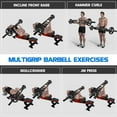 Yes4All Multi Grip Barbell & Cable Attachment - Swiss Bar, American Bar ...