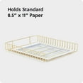 U BRANDS Gold Bent Wire Paper Tray 12.62 x 10.39 x 1.97 inches Desk ...