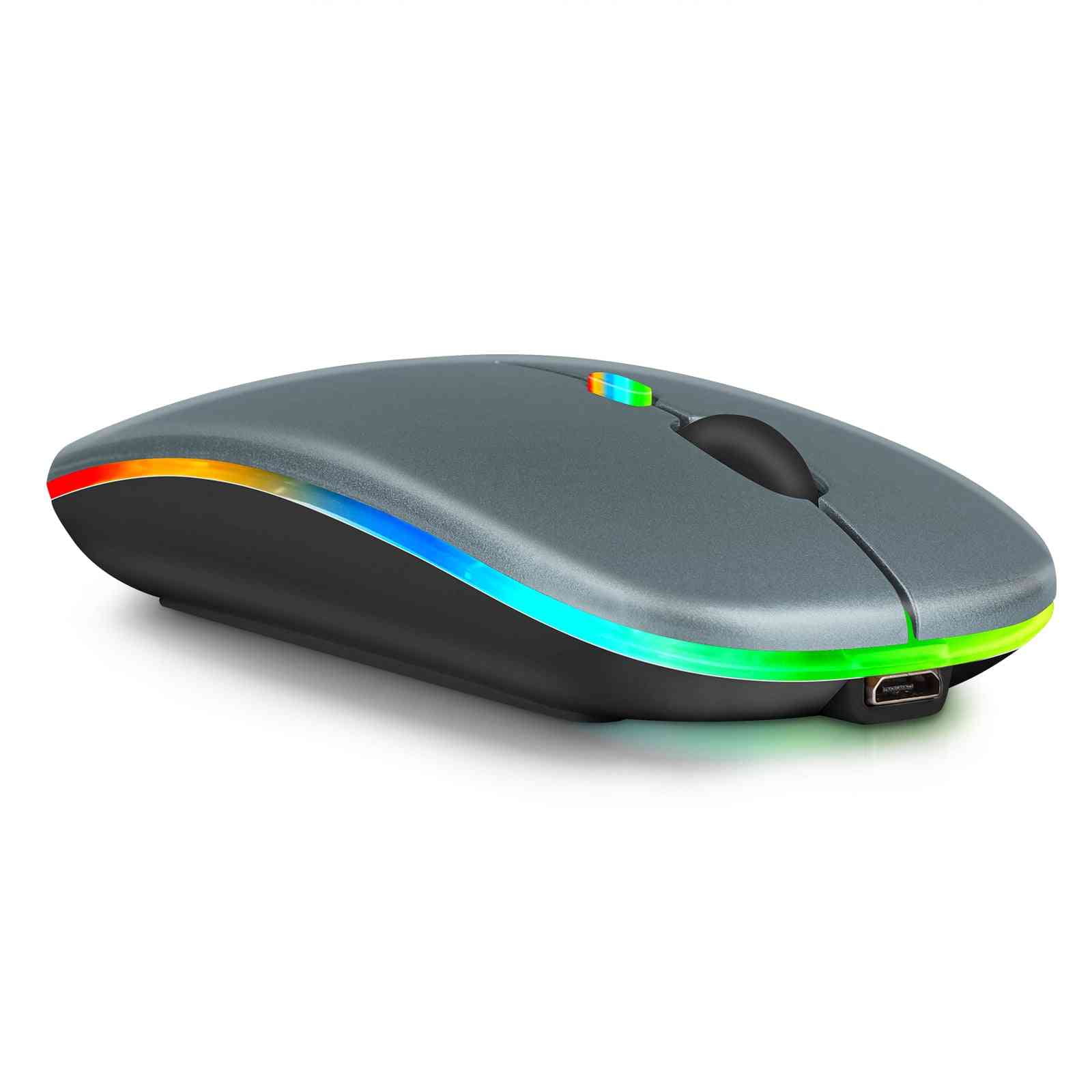 2.4GHz & Bluetooth Mouse, Rechargeable Wireless LED Mouse for Motorola Moto G52 ALso Compatible ...