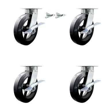 "(2 Pack) 8"" ISO Shipping Container Caster Wheels, 6600 lbs WLL per ...