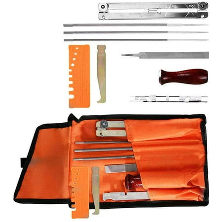 10 Pcs Chainsaw Sharpener File Kit, Chain Saw File Set with Bag ...