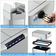 Pirecart 18.5 Gallon Automatic Trash Can, Touchless Motion Sensor ...