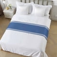 Bed Runner Navy Blue Key Design Bedding Scarves Soft Decorative Bed ...