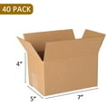 40 pack 7x5x4 inch Cardboard Box Mailers, Kraft Corrugated mailer Small ...