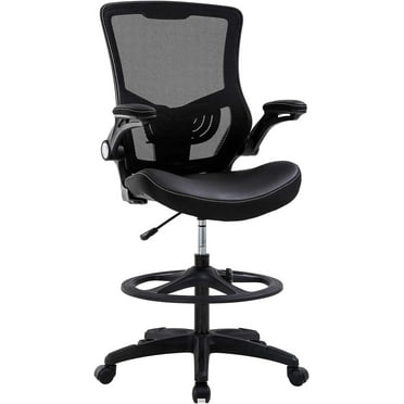 Nextay Tall Drafting Chair - Ergonomic Office Stool with Flip-Up Arms ...
