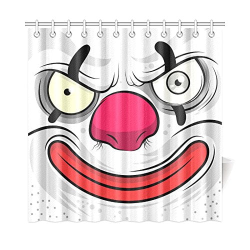 MKHERT Evil Clown Shower Curtain Home Decor Bathroom Shower Curtain ...