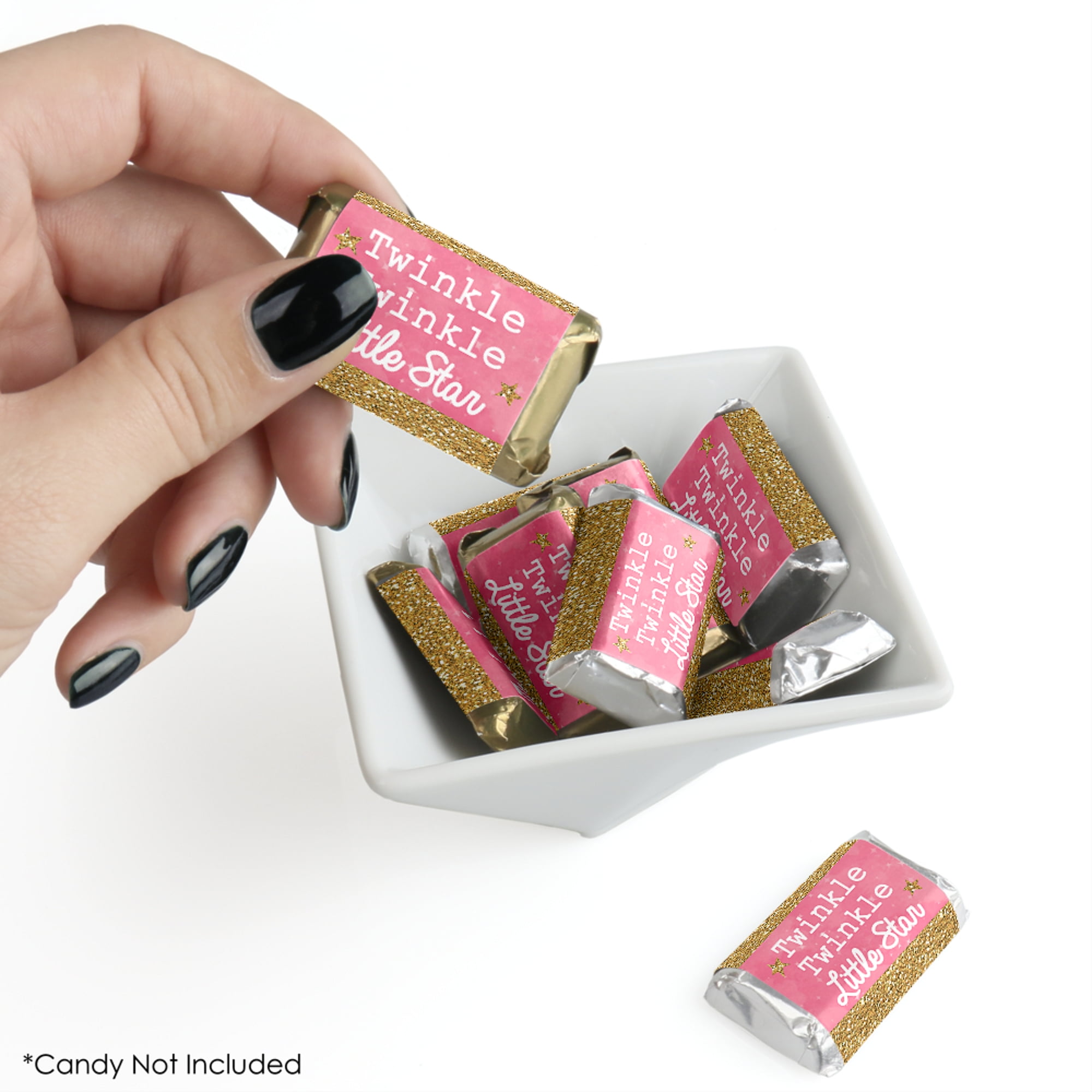 Pink Twinkle Twinkle Little Star – Mini Candy Bar Wrapper Stickers ...