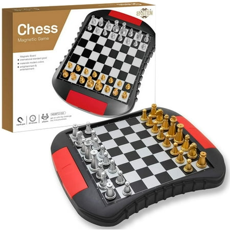 Magnetic Travel Reversi Chess Set with 2 Storage Space - Chess Board ...