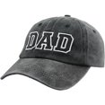 Dad Embroidered Baseball Cap for Men, Vintage Washed Cotton Dad Hat ...