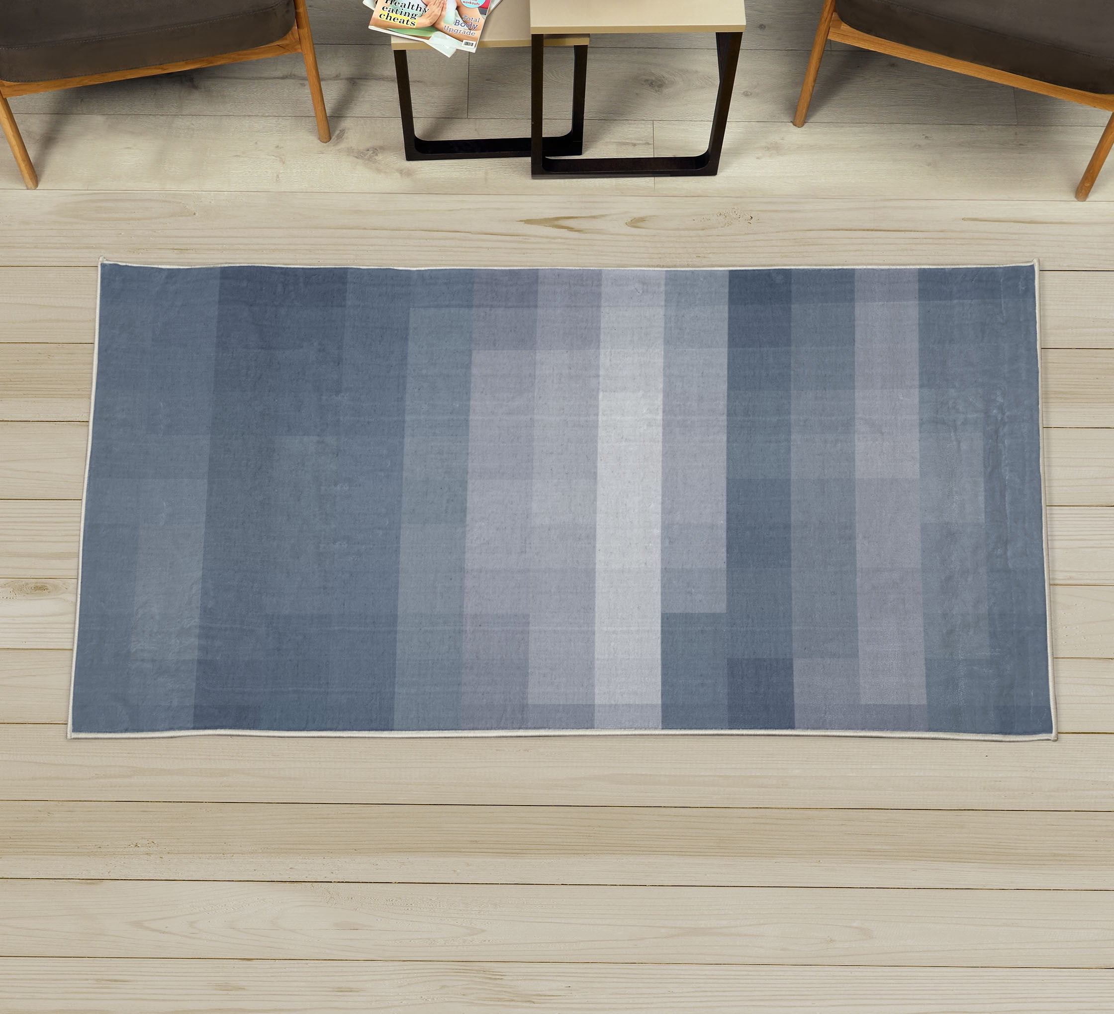 Palette Decorative Rug, Abstract Vortex Swirls and Shapes Pattern ...